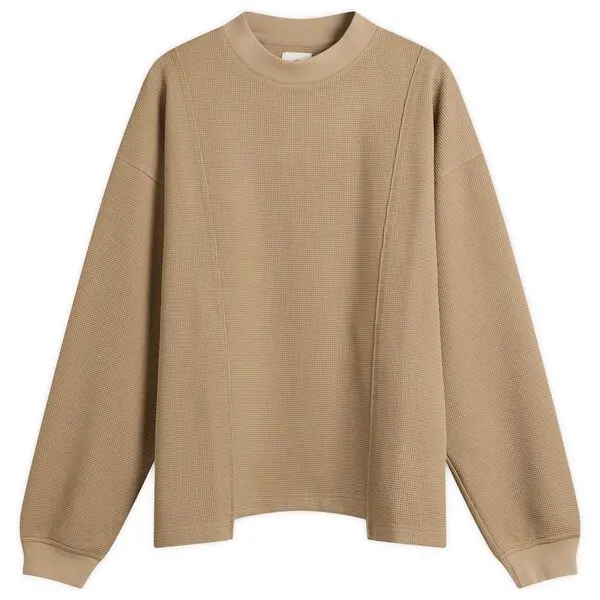 GANDER Waffle Long Sleeve Top - Walnut
