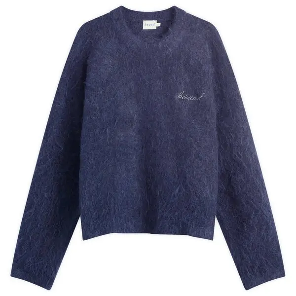 BOUND Dexter Cropped Alpaca Jumper - Navy