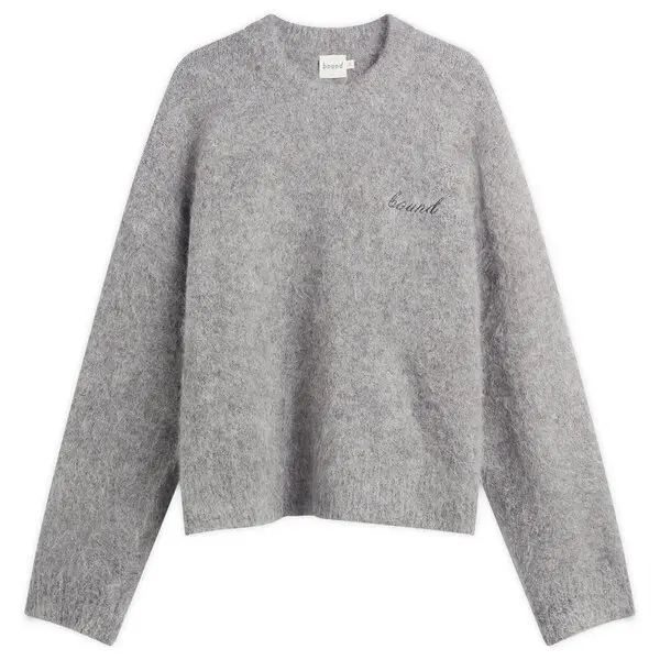 BOUND Dexter Cropped Alpaca Jumper - Grey