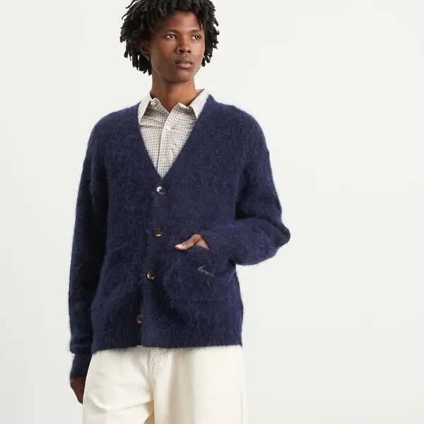 BOUND Parker Alpaca Cardigan - Navy