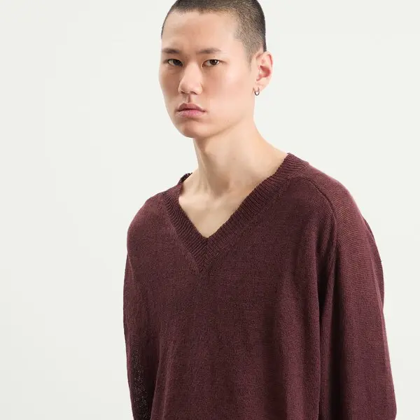 Our Legacy Linen Rue V-neck Jumper