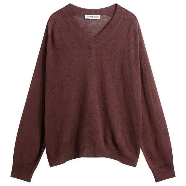Our Legacy Rue V-neck Jumper - Cabernet