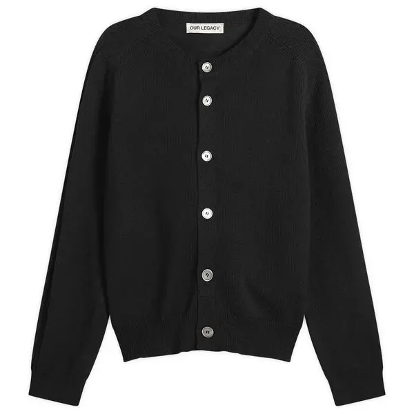 Our Legacy Linen Wool True Cardigan - Black