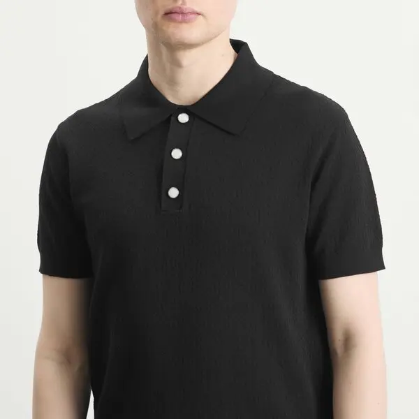 Casablanca Pointelle Monogram Polo