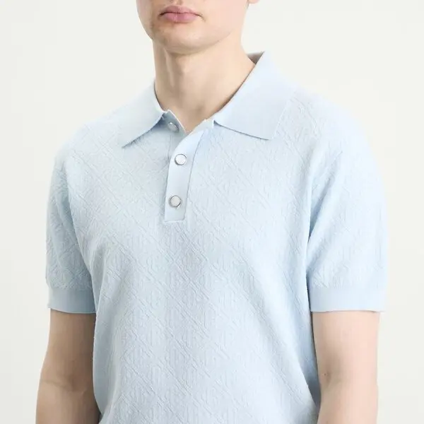 Casablanca Pointelle Monogram Polo