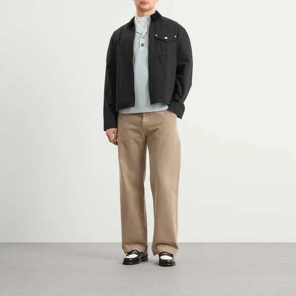 Drole De Monsieur Monogramme Open Weave Polo - Light Blue