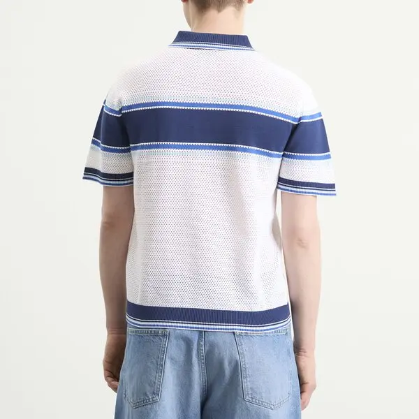 Casablanca Mesh Stripe Polo