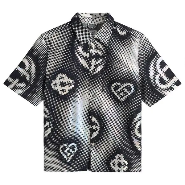Casablanca Pearlescent Monogram Denim Shirt - Blue