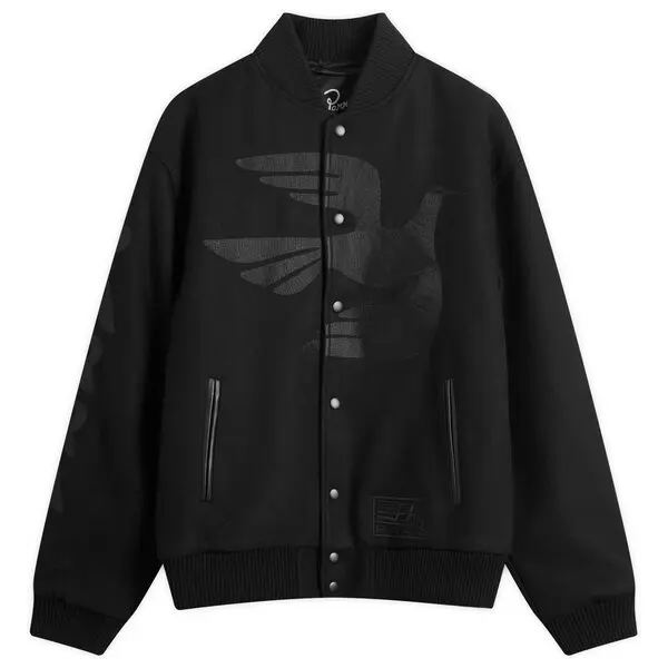 PARRA Not Movie Quality Varsity Jacket - Black