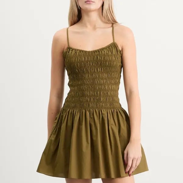Faithfull The Brand Araceli Mini Dress - Olive