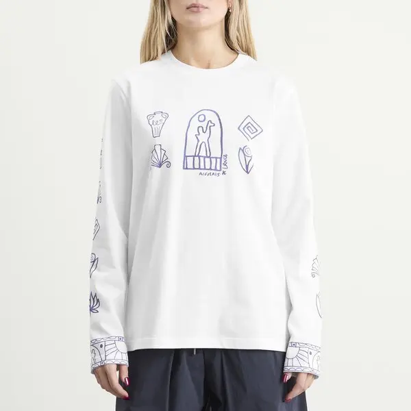ALEMAIS Leela Printed Organic Cotton Long Sleeve Top