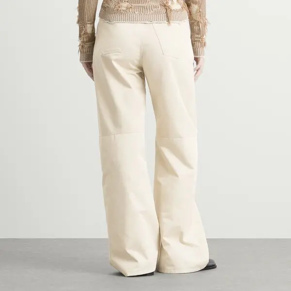 MAISON MARGIELA Pleat Front Wide Leg Trousers