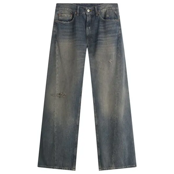 MAISON MARGIELA Wide Leg Jeans - Grey Blue