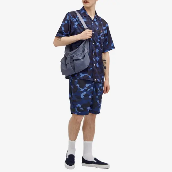 A BATHING APE Colour Camo One Point Beach Short