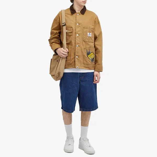 A BATHING APE Washed Duck Coverall Jacket