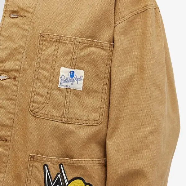 A BATHING APE Washed Duck Coverall Jacket