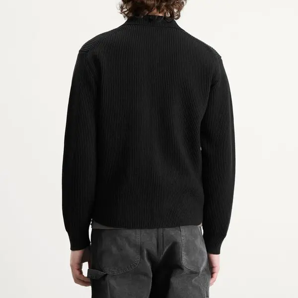 Auralee Rib Knit Cardigan - Black