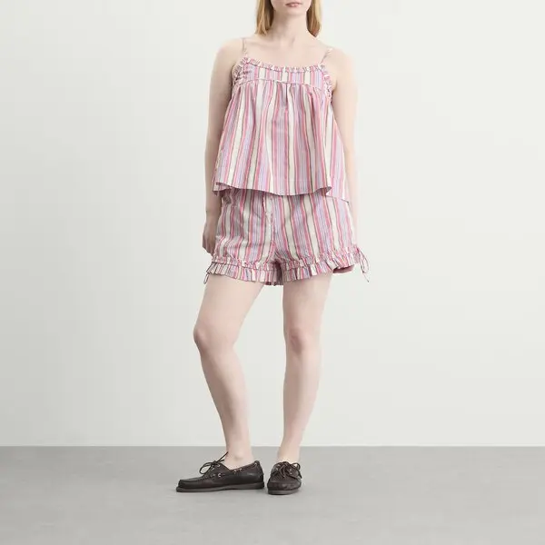 DAMSON MADDER Mafalda Ruffle Neck Top