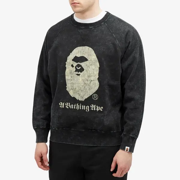 A BATHING APE Overdye Crew Neck Sweatshirt
