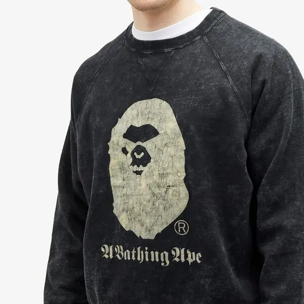 A BATHING APE Overdye Crew Neck Sweatshirt