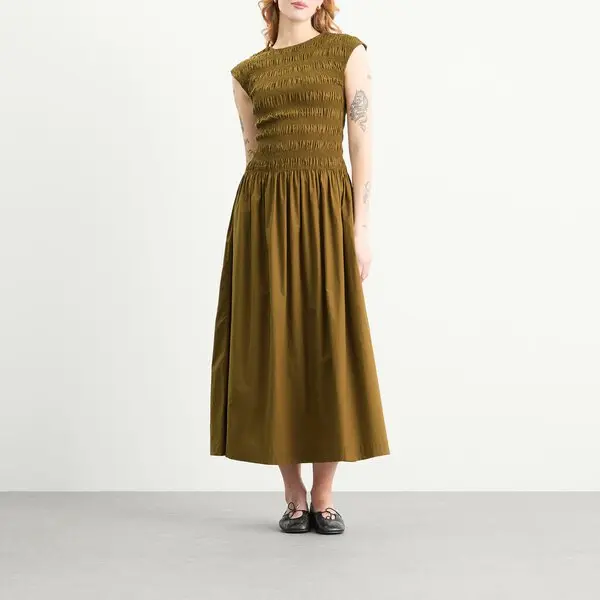 Faithfull The Brand Ale Maxi Dress - Olive