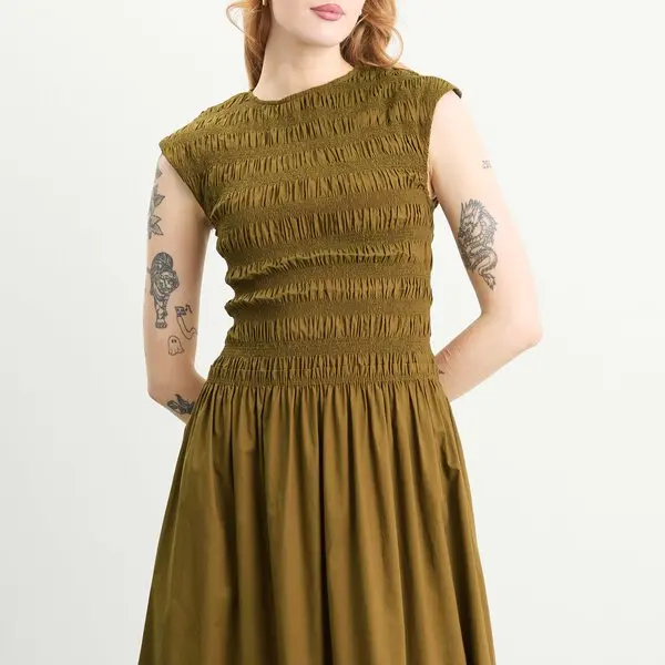 Faithfull The Brand Ale Maxi Dress - Olive