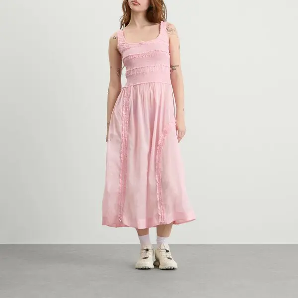 DAMSON MADDER Cynthia Sheer Midi Dress