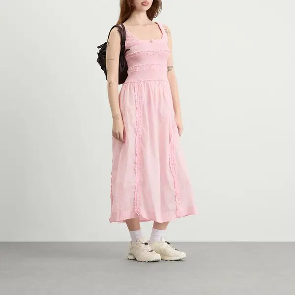DAMSON MADDER Cynthia Sheer Midi Dress