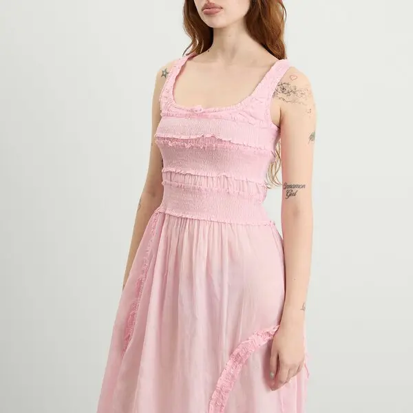 DAMSON MADDER Cynthia Sheer Midi Dress