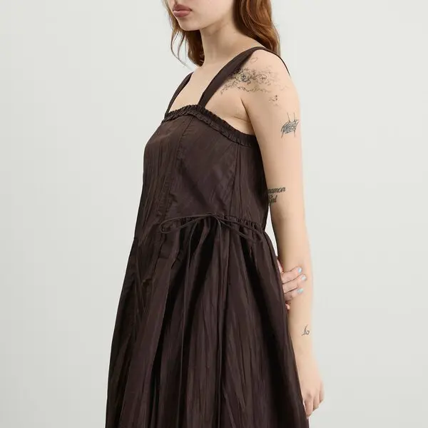 DAMSON MADDER Elina Midi Dress - Choc
