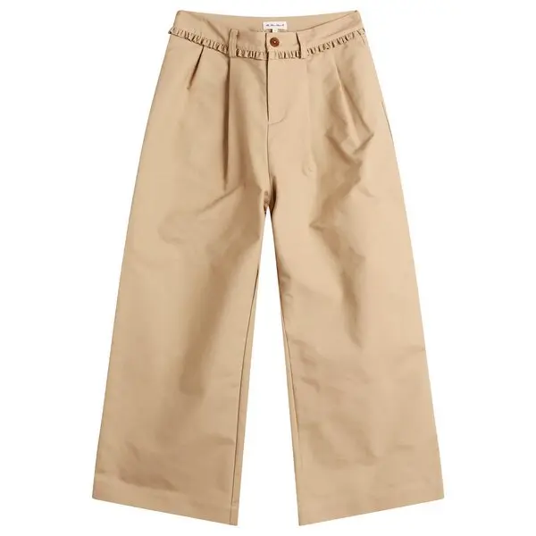 MY MUM MADE IT Pleat Cotton Trousers - Fawn