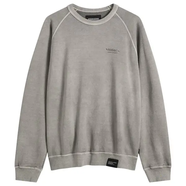 NEIGHBORHOOD Pigment Dyed Logo Sweatshirt - Gray