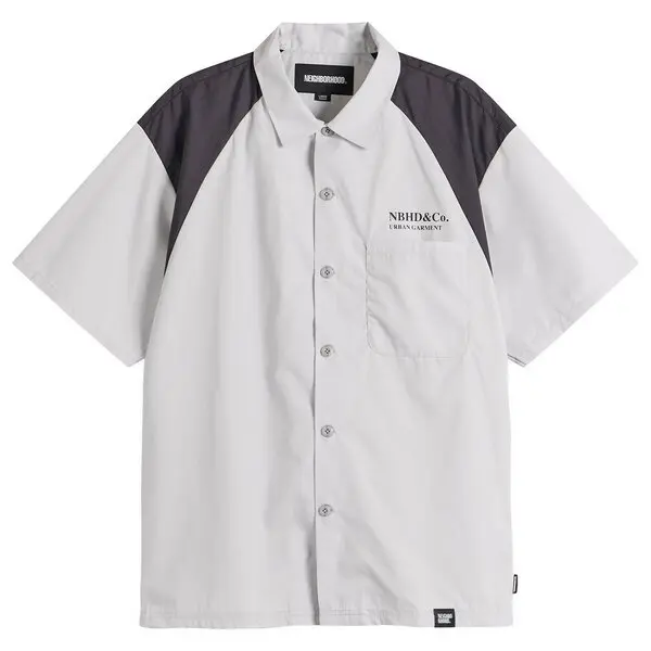 NEIGHBORHOOD Classic 2-tone Short Sleeve Work Shirt 2 - Gray