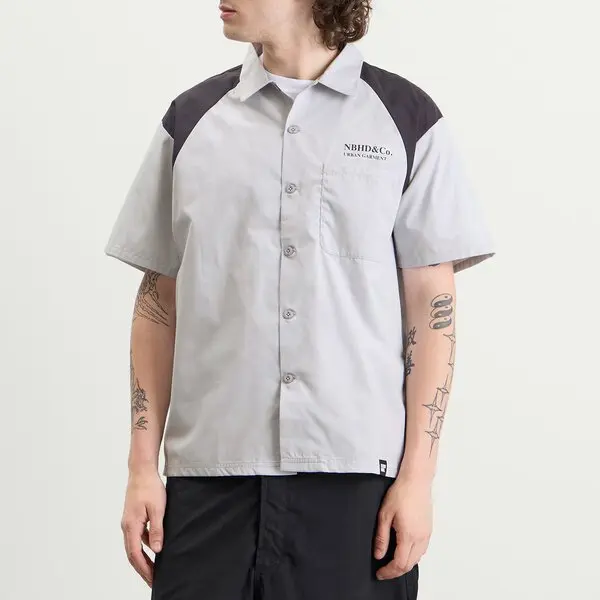 NEIGHBORHOOD Classic 2-tone Short Sleeve Work Shirt 2