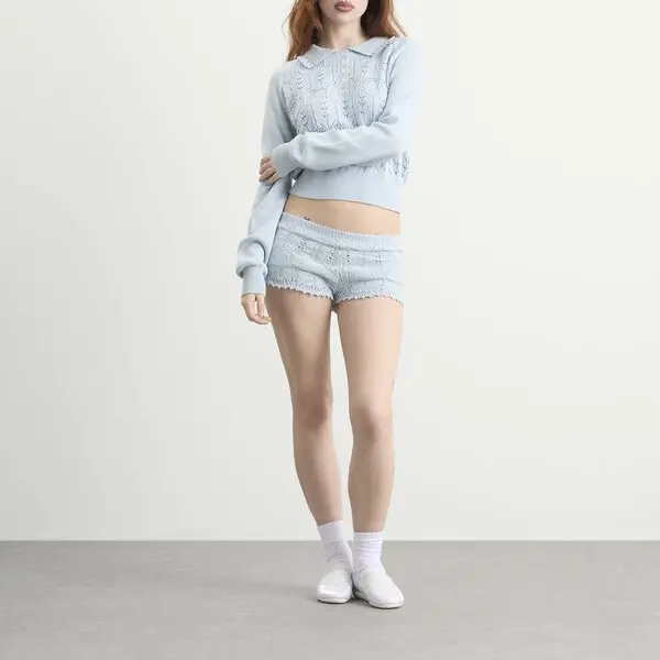 MY MUM MADE IT Buttoned Lace Knit Pullover