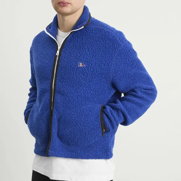 DRAKE'S Boucle Wool Zip Fleece Jacket