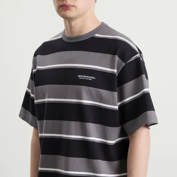 NEIGHBORHOOD Border Stripe Logo T-shirt