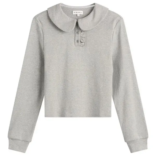 MY MUM MADE IT Polo Long Sleeve Top - Grey