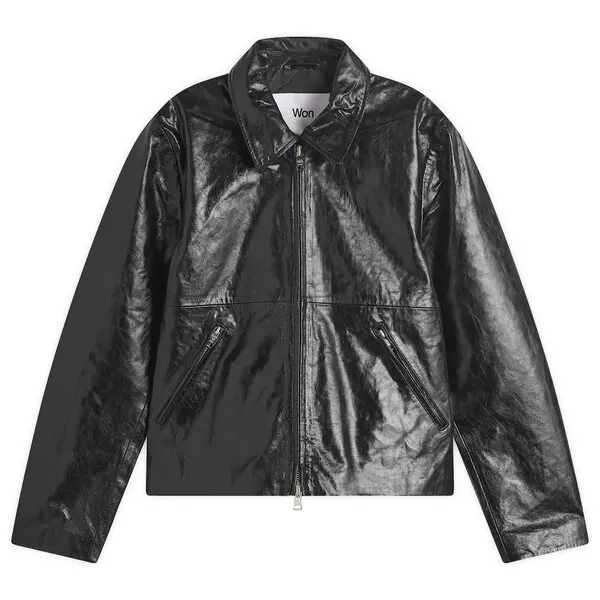 WON HUNDRED Dutton Leather Jacket - Black