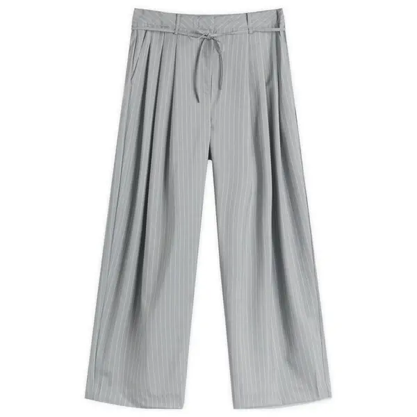 DEIJI STUDIOS Tri Pleat Pants - Steele Stripe
