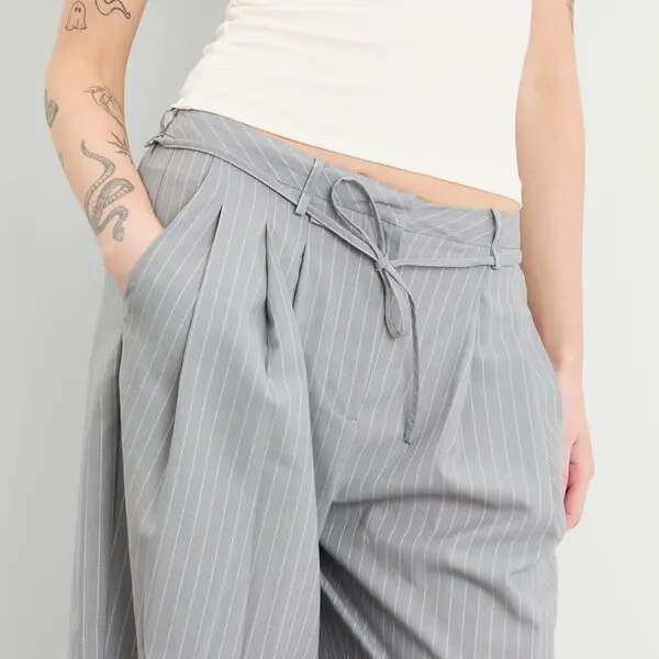 DEIJI STUDIOS Triple Pleat Wide Leg Trousers