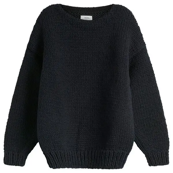 Visvim Amplus Boatneck Hand Knit - Black