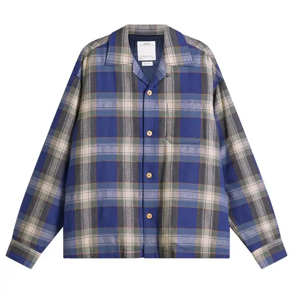 Visvim Keesey Check Down Shirt Jacket - Blue