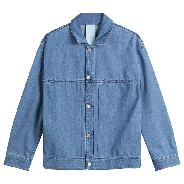 EBIT Octagon Patch Denim Jacket - Blue