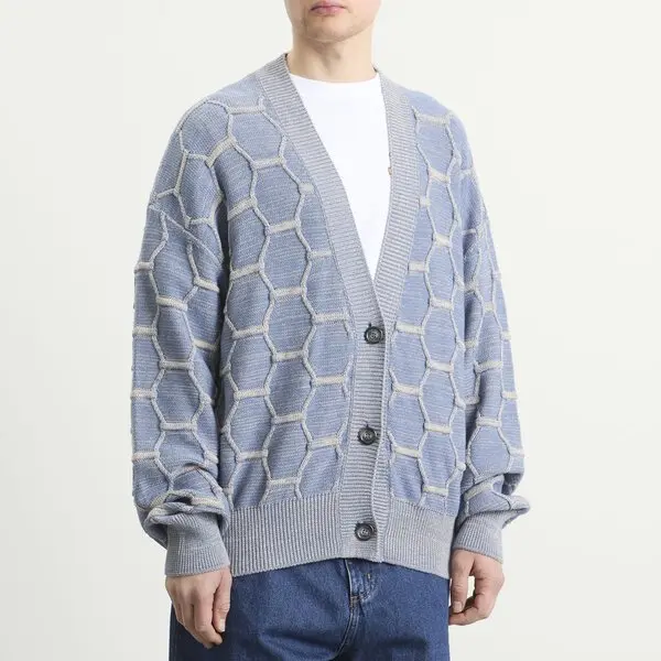 EBIT Honeycomb Knit Cardigan