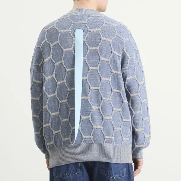 EBIT Honeycomb Knit Cardigan