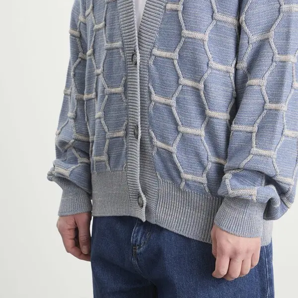 EBIT Honeycomb Knit Cardigan
