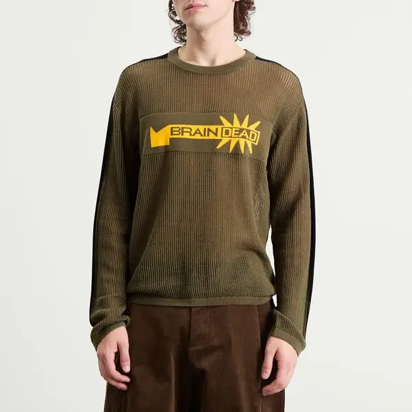 BRAIN DEAD Long Sleeve Mesh Jumper