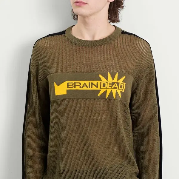 BRAIN DEAD Long Sleeve Mesh Jumper
