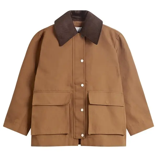 GANNI Heavy Twill Jacket - Cinnamon Swirl